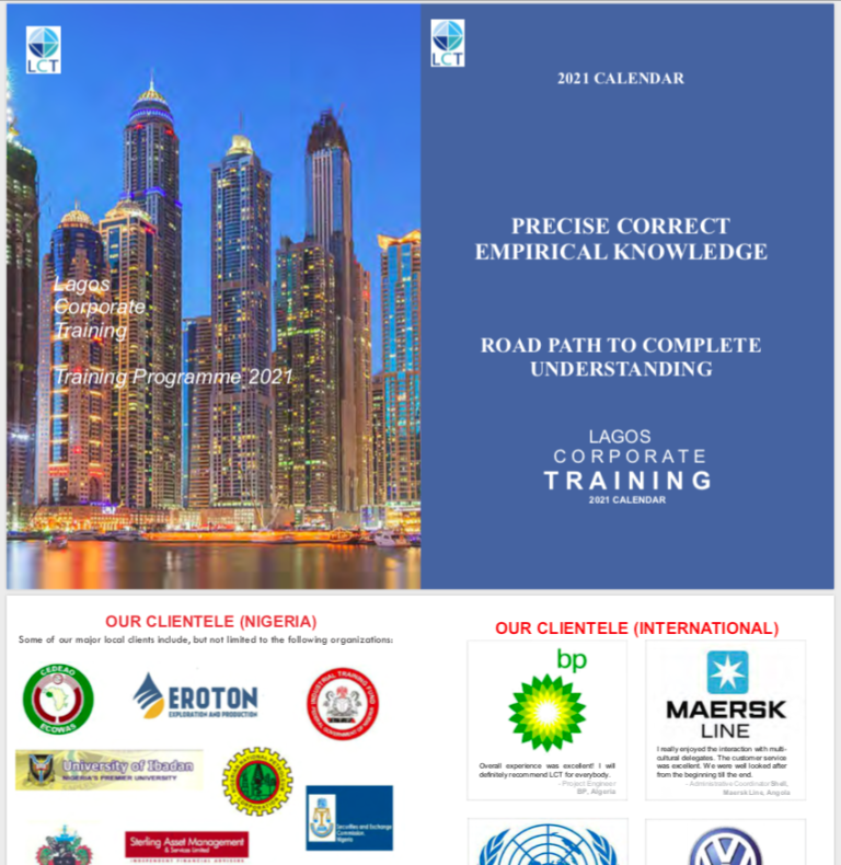 All Our Courses – Lagos Corporate Training